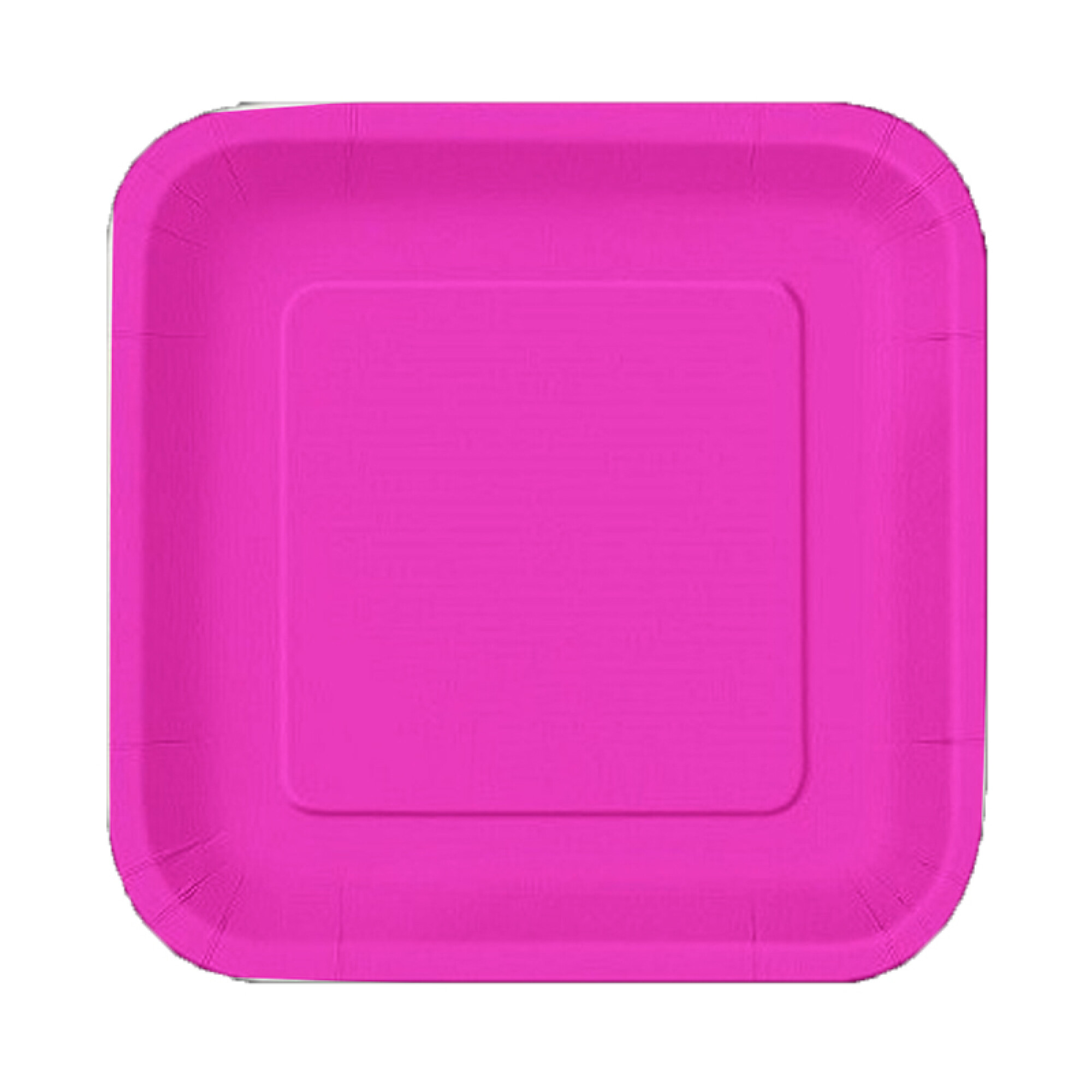 Plato Chico Cotillón Pack x8 Colores Pastel - ROSA FLUO — Cartoons