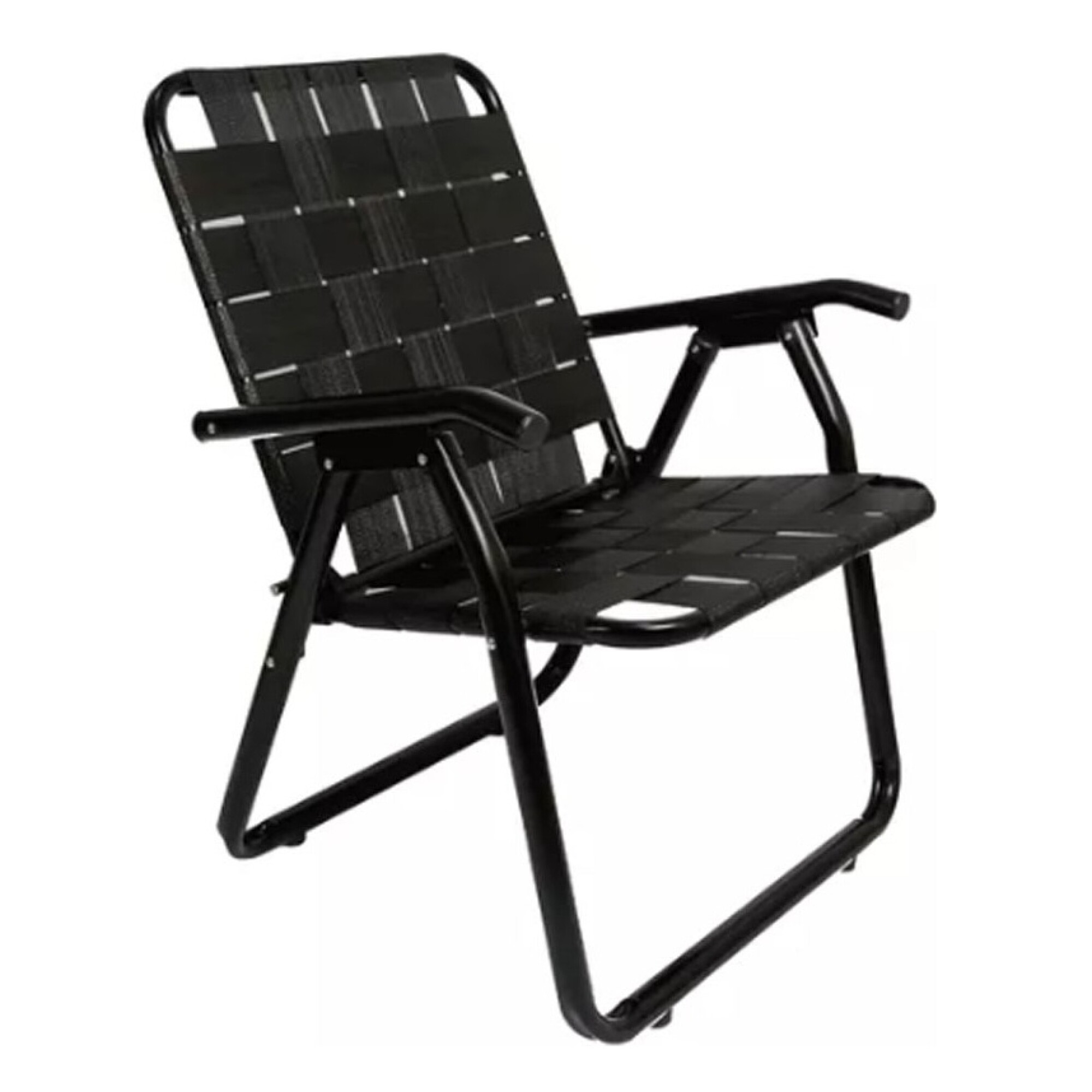 Silla Playera Descansar Aluminio Reforzada Liviana 80048 Color Negro ...