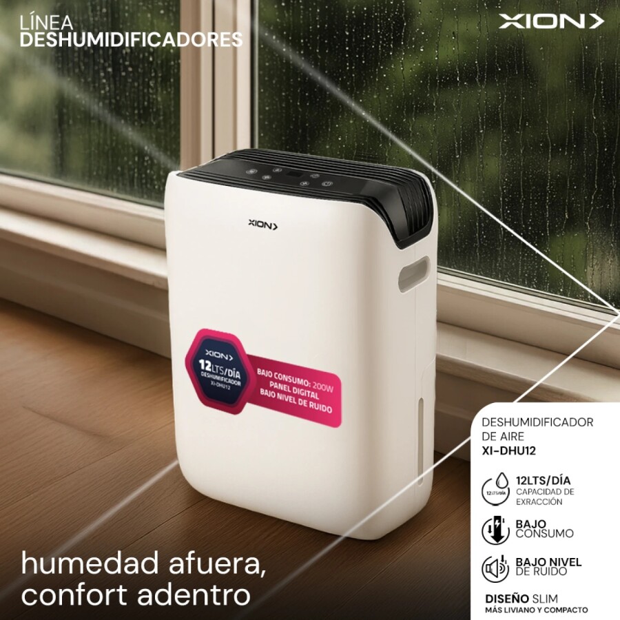 deshumidificador de aire 12Lts. XION XI-DHU12-CU — Barraca Europa