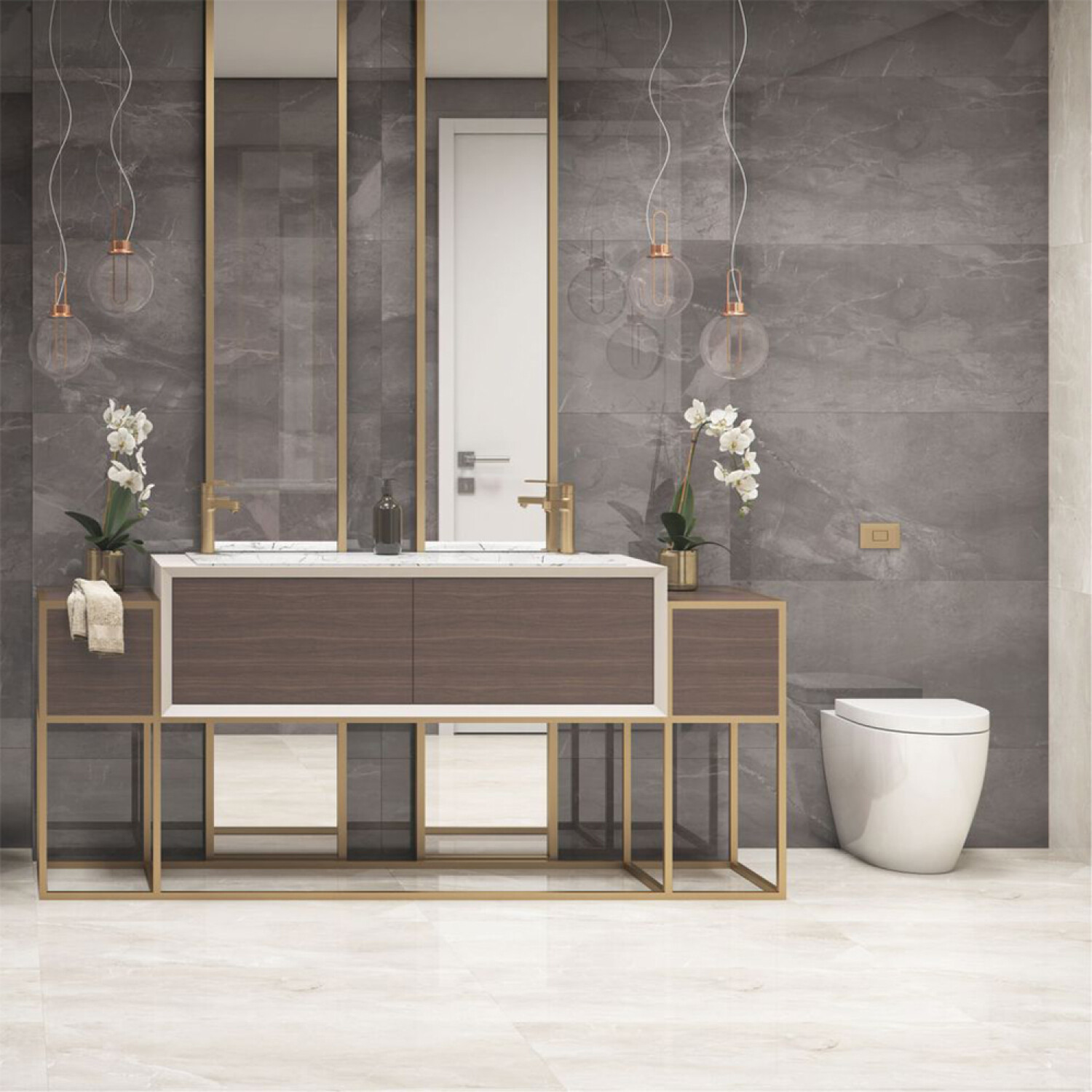 Porcelanato Pietra Di Italia Beige Esmaltado Polido "a" 49x99 Cm — Castro