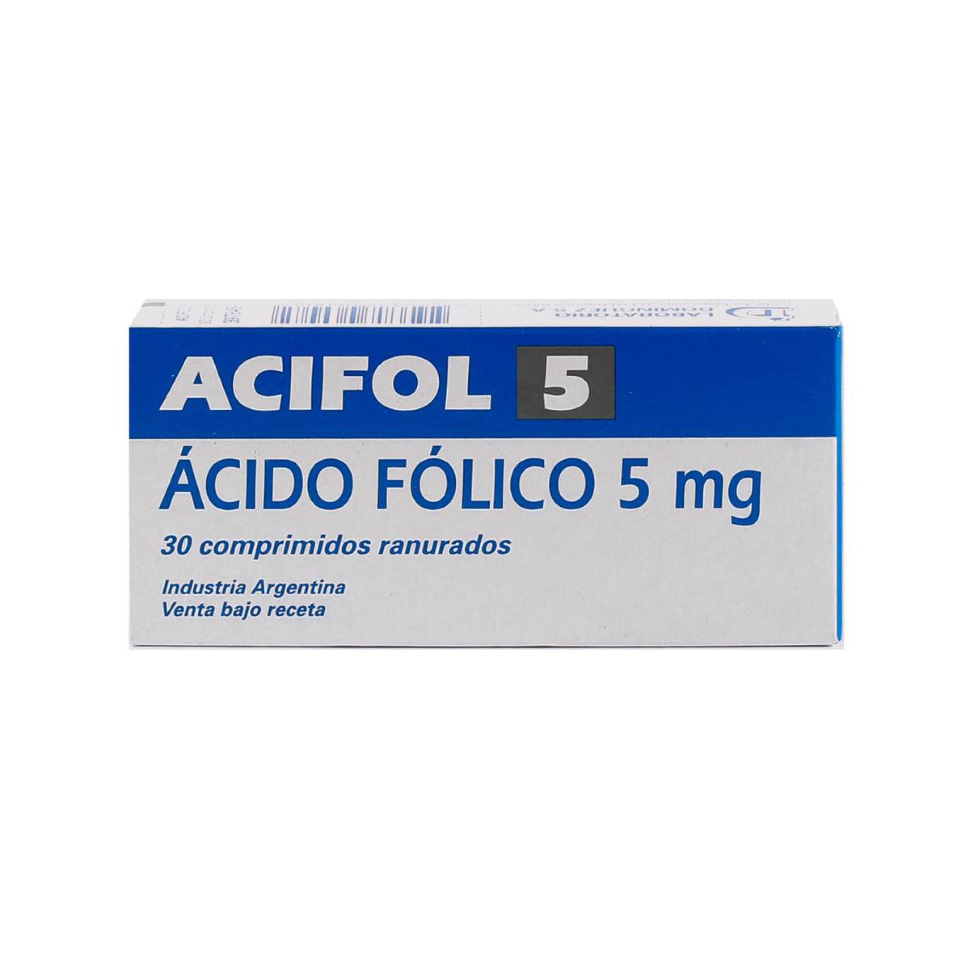 ACIFOL 5 MG. CJ X 30 COMPRIMIDOS — Farmacenter