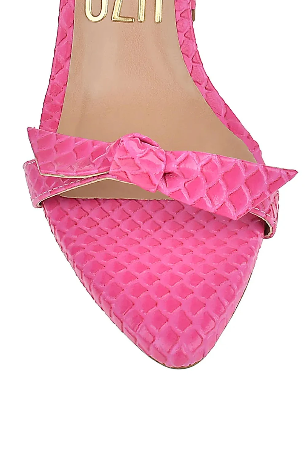 Sandalia Taco Mediano Python Nudo - Pink — Paulista