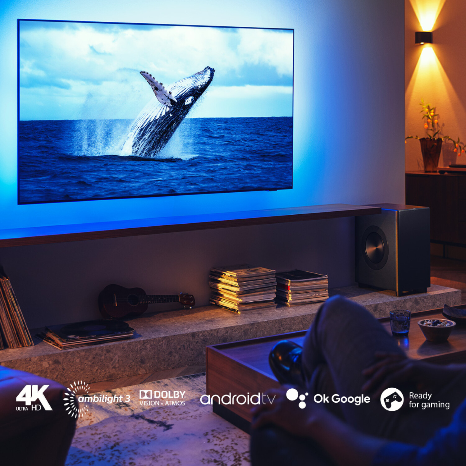Smart Tv 75" Philips Android 4K Ambilight — Philips