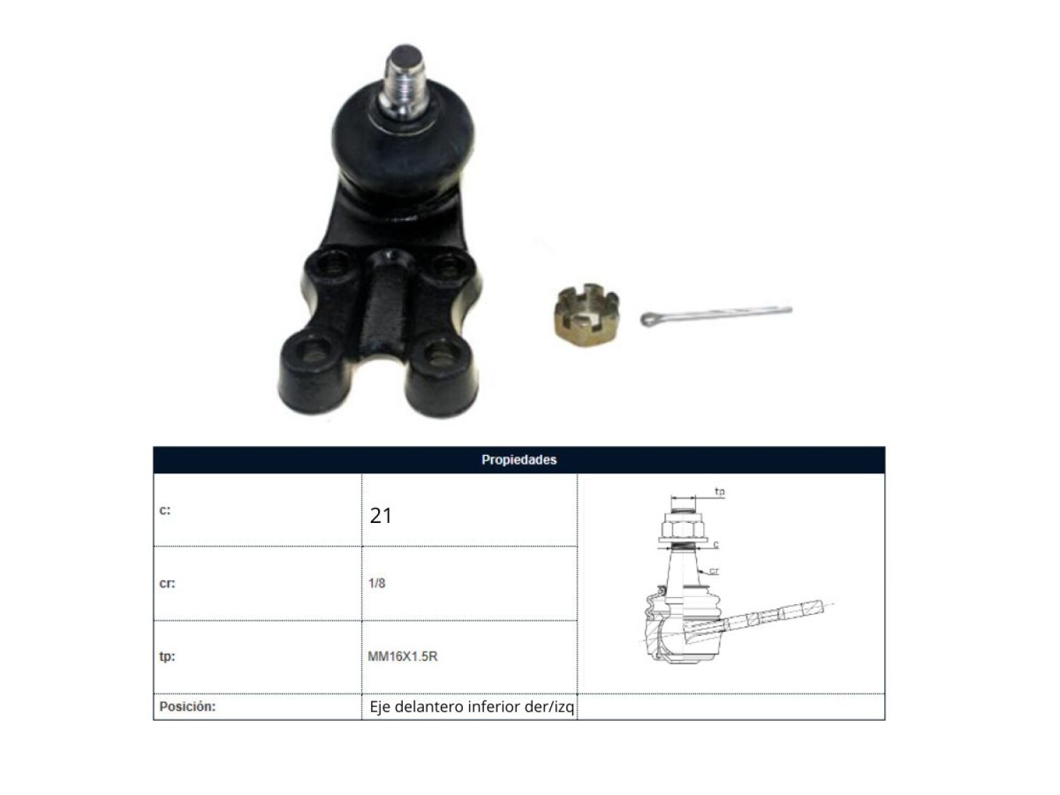 Rotula Del Hyundai H1 Carroceria A1 04-07 Der/Izq — Larrique Rulemanes