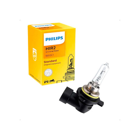 LAMPARA - HALOGENA 9012 HIR2 12V 55W PX22D PHILIPS — Cymaco