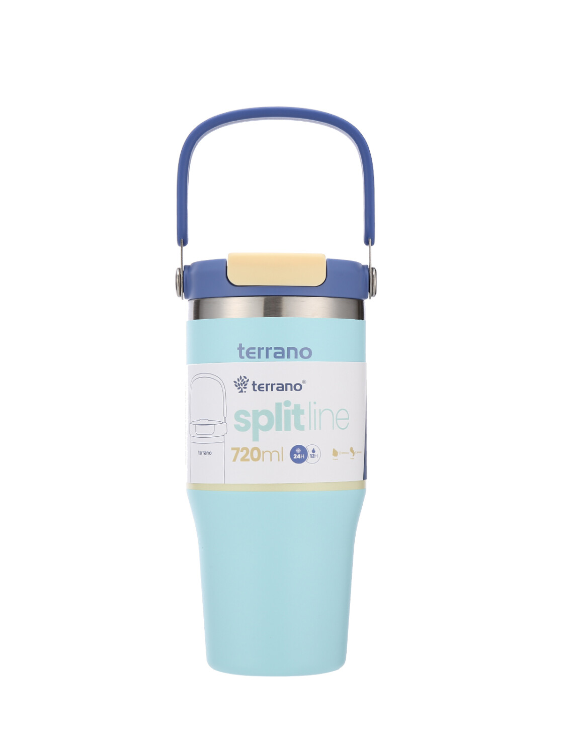 Vaso Térmico Handle Line Split 720mL. - Turquesa — Terrano