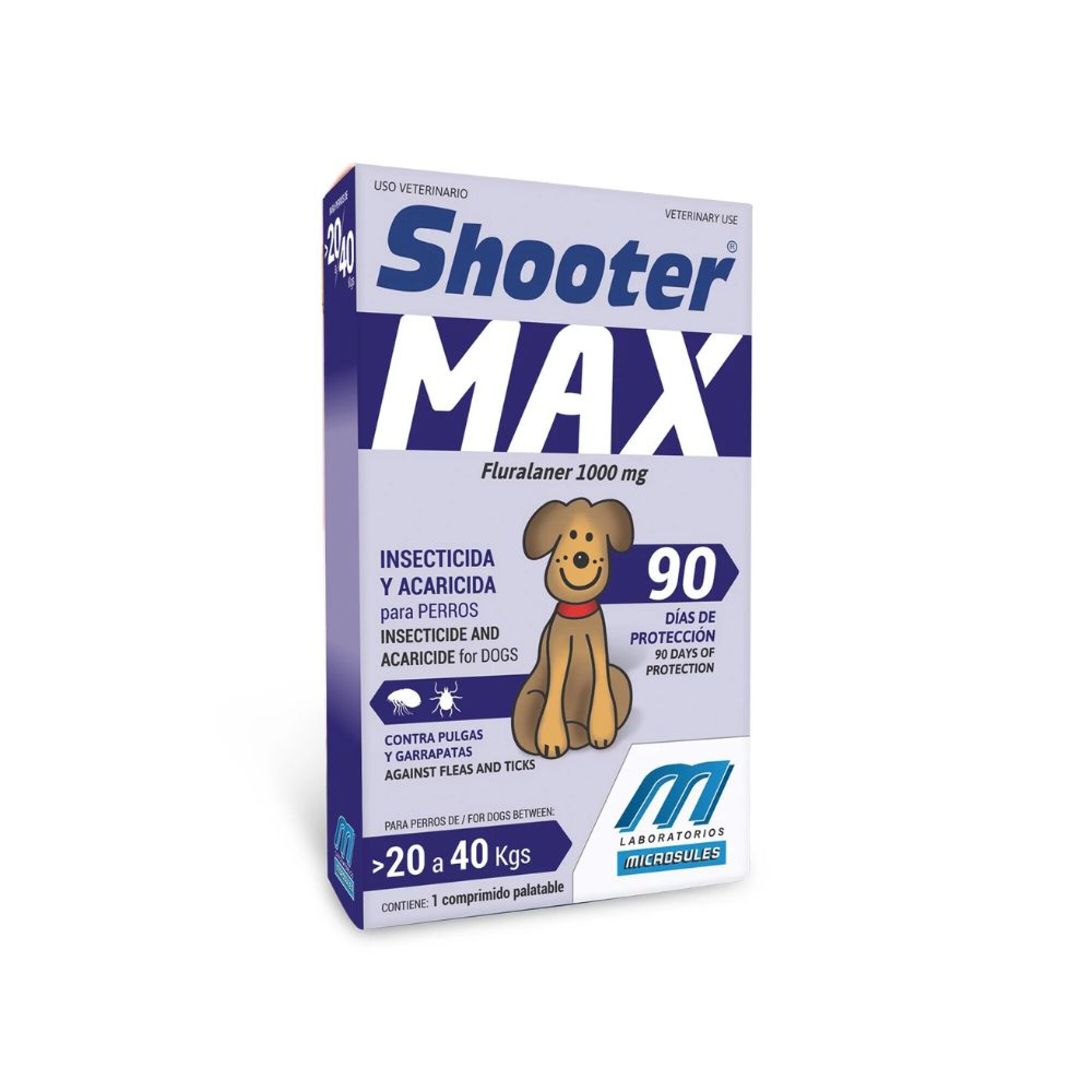 Shooter Max Comprimidos 20 a 40 Kg — Pet+
