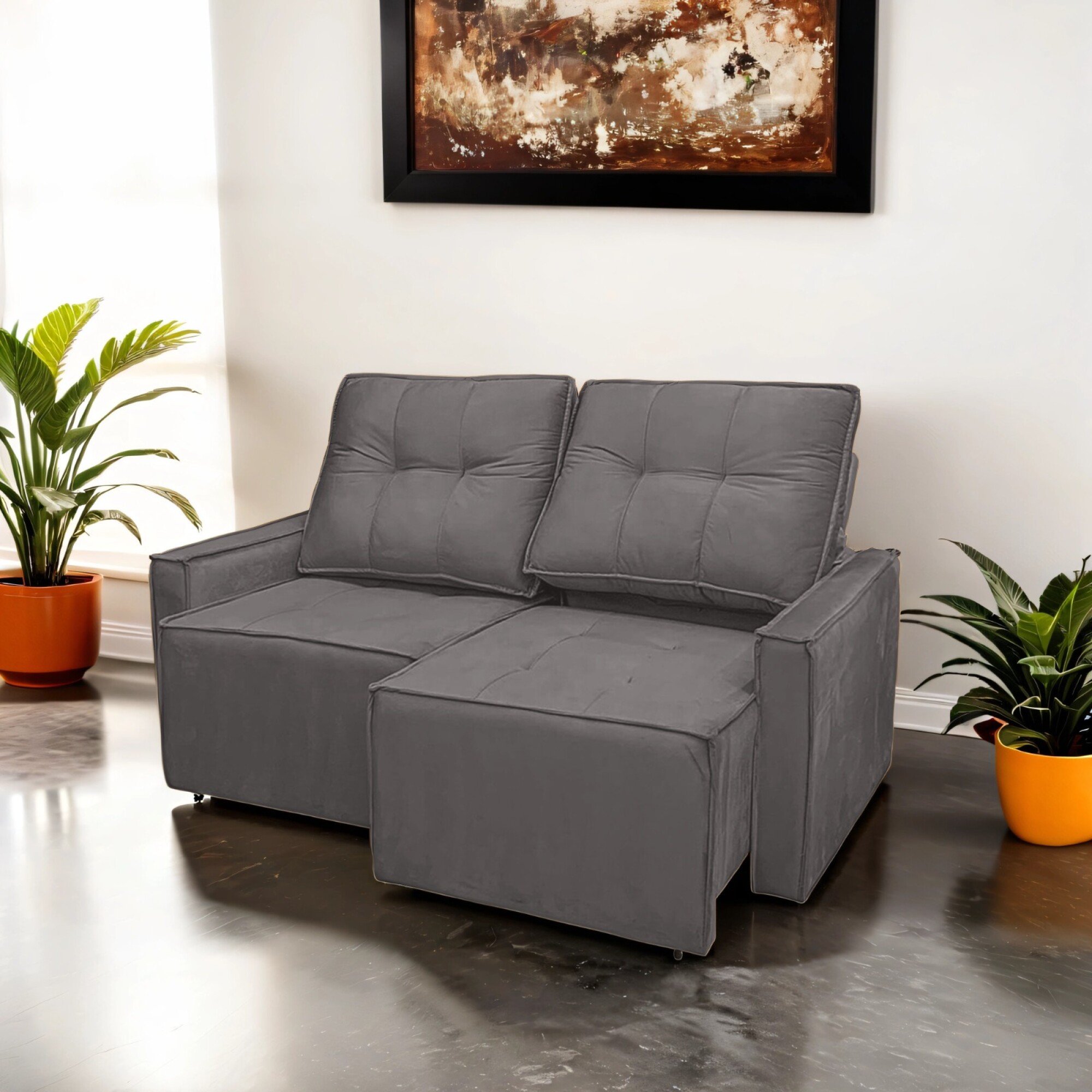 Sofá Moe Lino - Gris — Urumobil