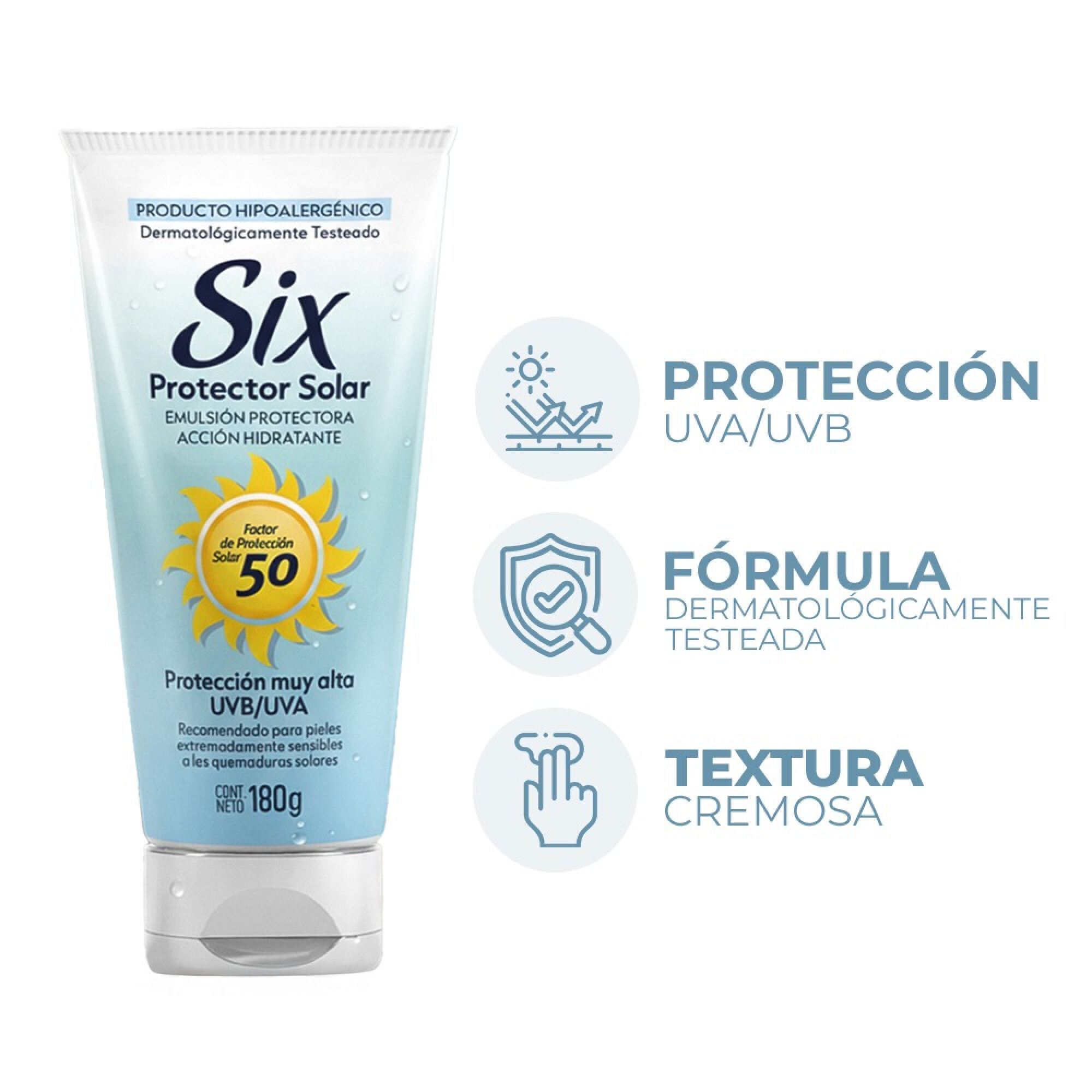 Six Protector Solar F50 180 gr — Farmacia Goes