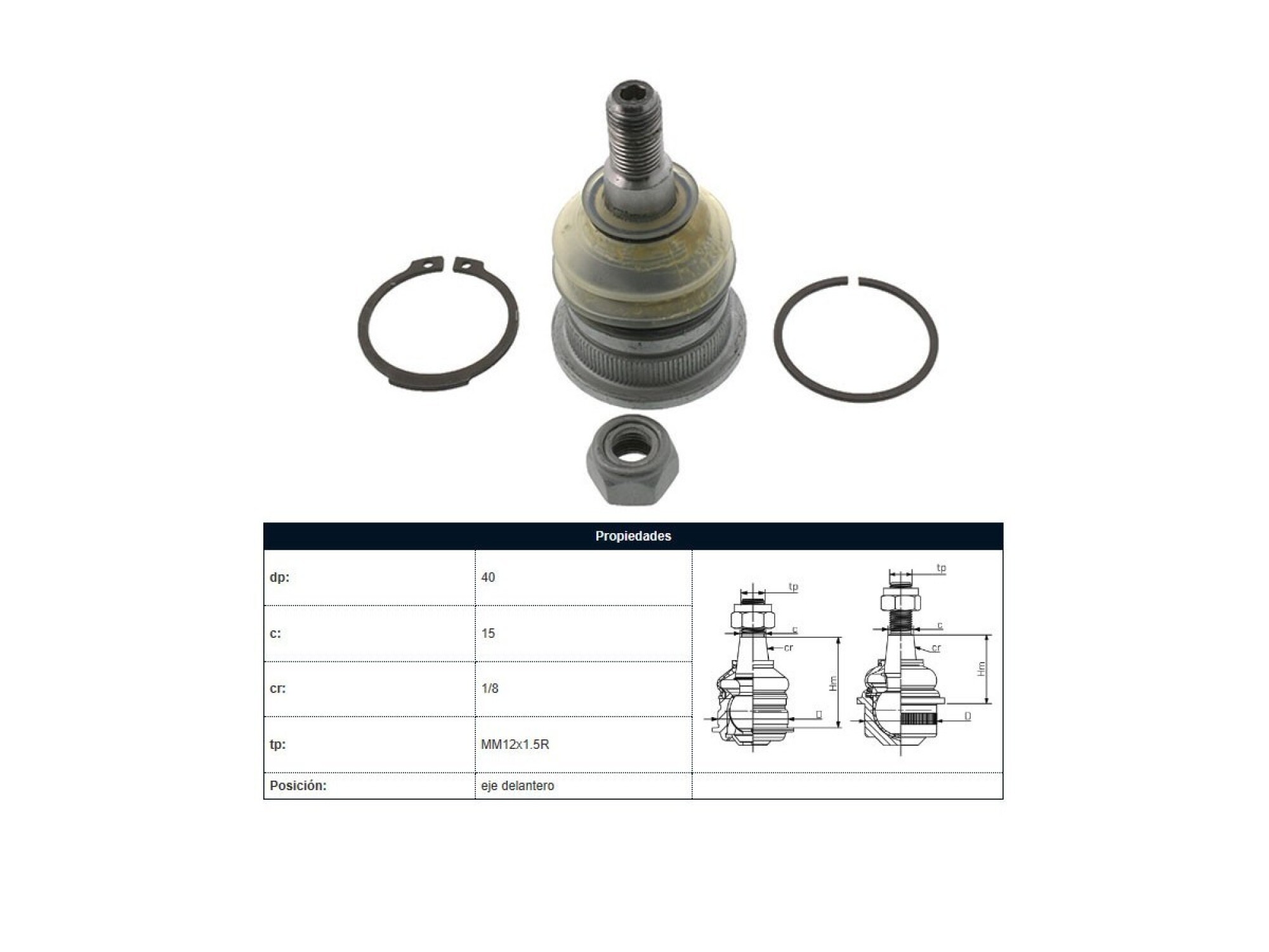 Rotula Del Mitsubishi Lancer/Colt 88-92 Der/Izq — Larrique Rulemanes