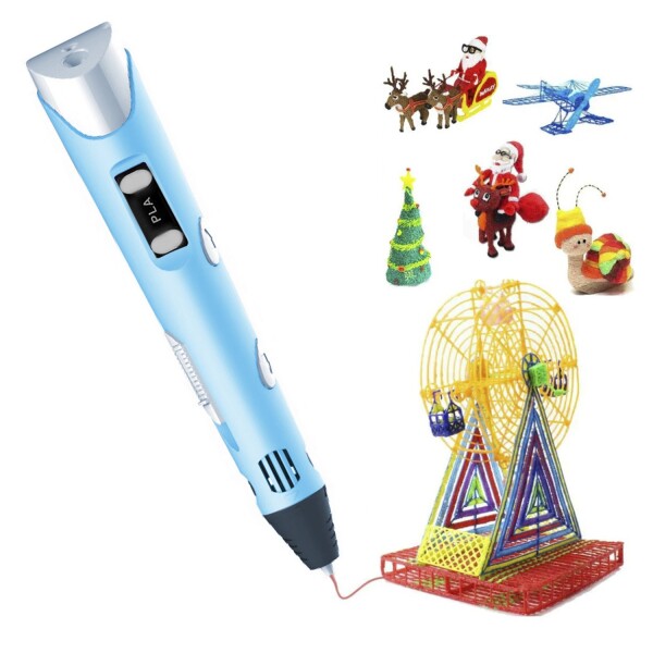 Lapiz 3D Impresora Lapicera Impresion 3D +3 Filamentos - Variante Color Celeste — Atrix