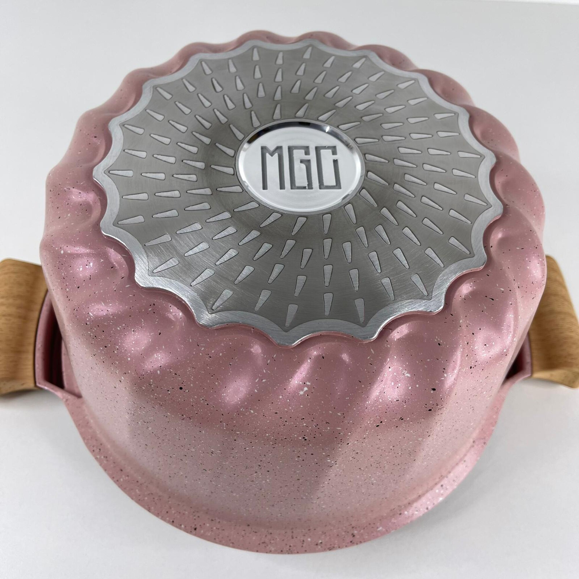 Olla Aluminio Fundido Presión Revestimiento Granito Tapa Vidrio 24cm ...