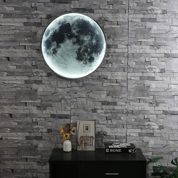 Aplique Luna Pared Led Veladora Redondo Completa 50cm — Atrix