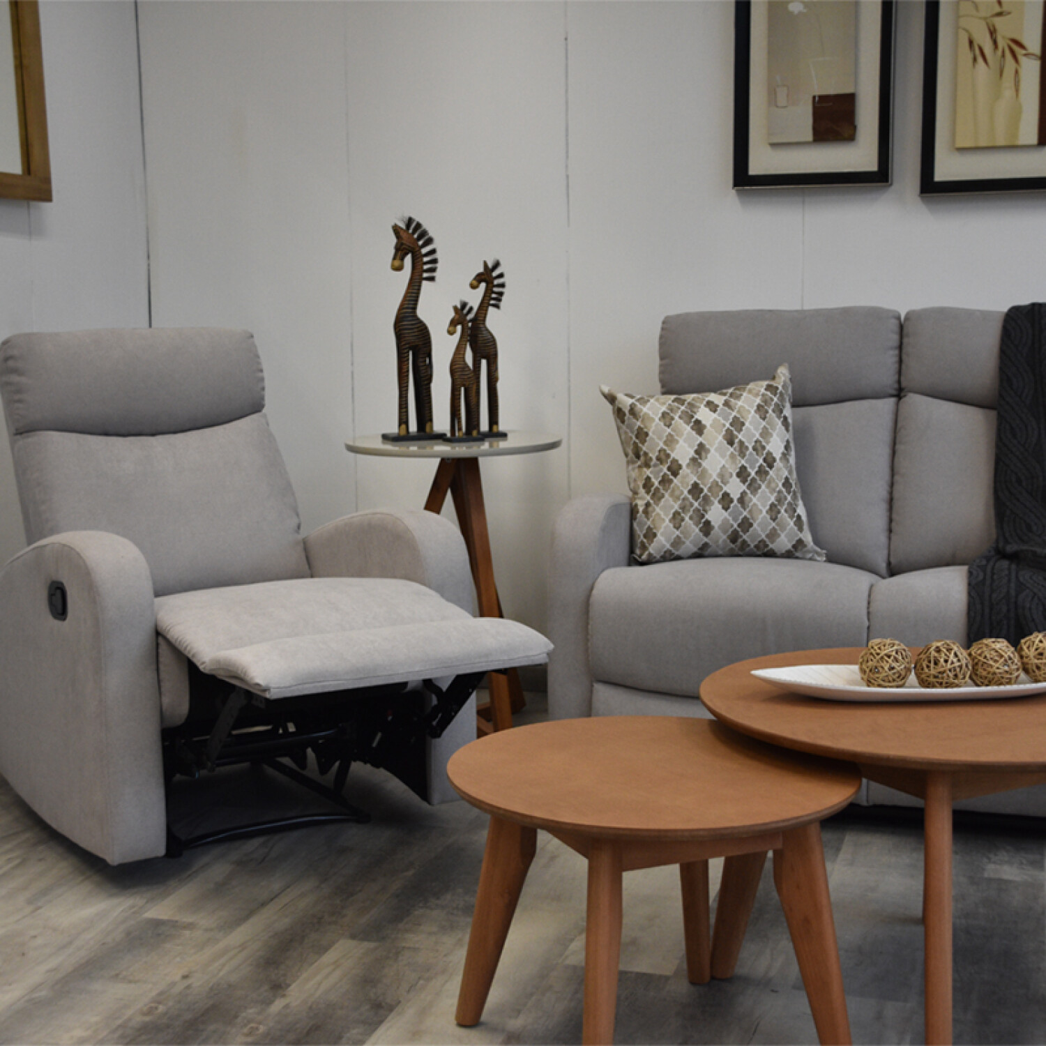 Reclinable Fine 1 cuerpo, gris — Serra Amoblamientos