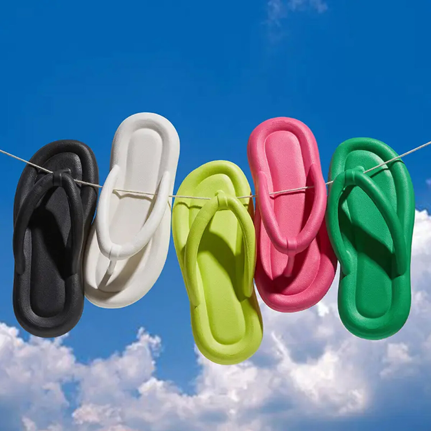 Chancletas Sandalias Ojotas Gomones Piscina Dama - Blanco — El Rey del ...