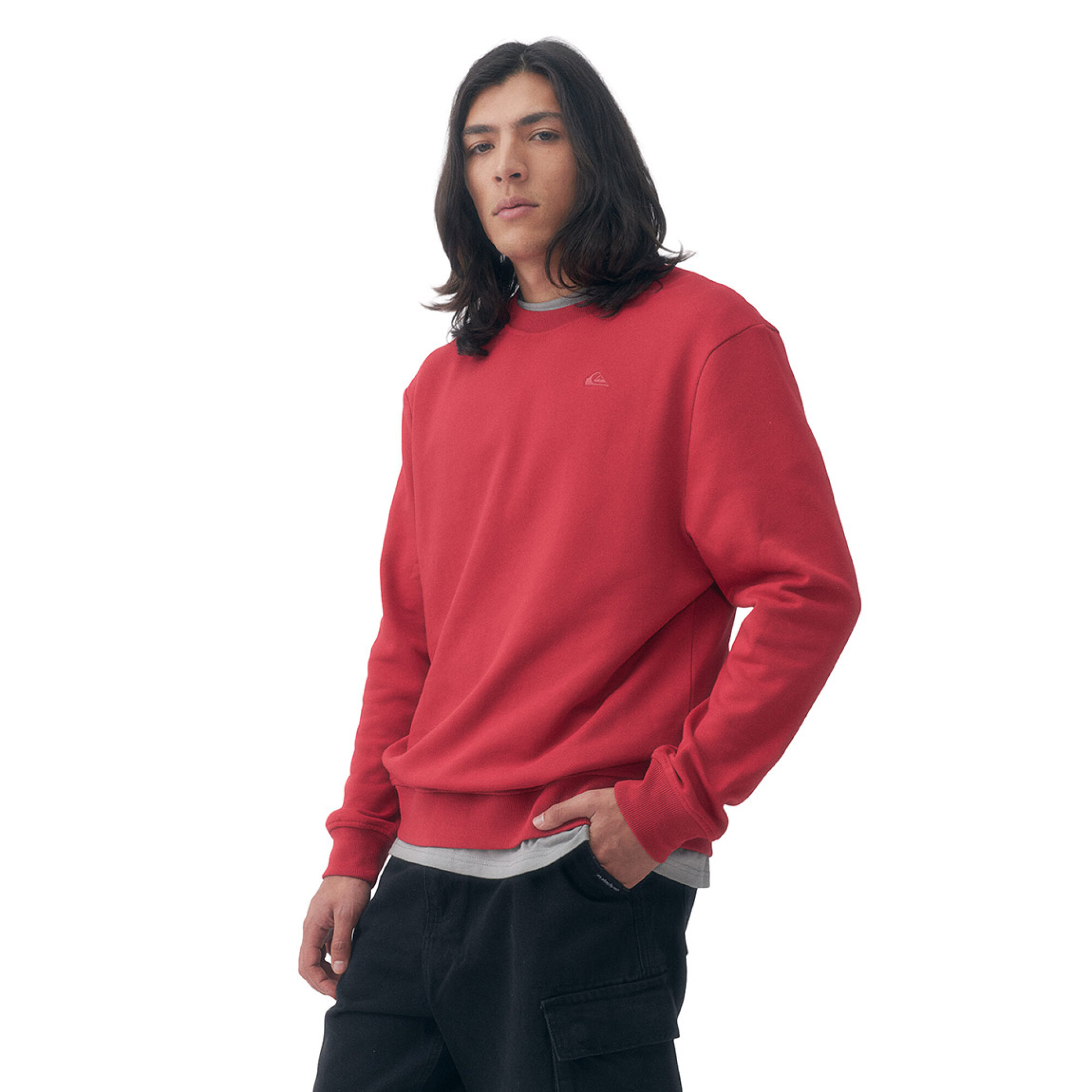 Quiksilver Buzo Basic Logo Hombre - Rojo - Rojo — Macri