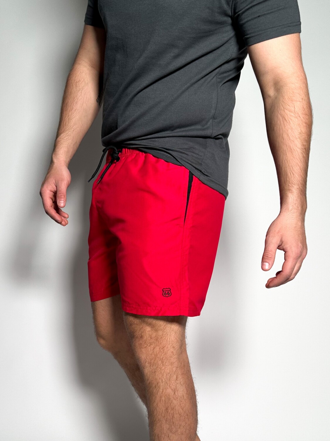 Short de baño liso Aldo - Rojo — Route 66