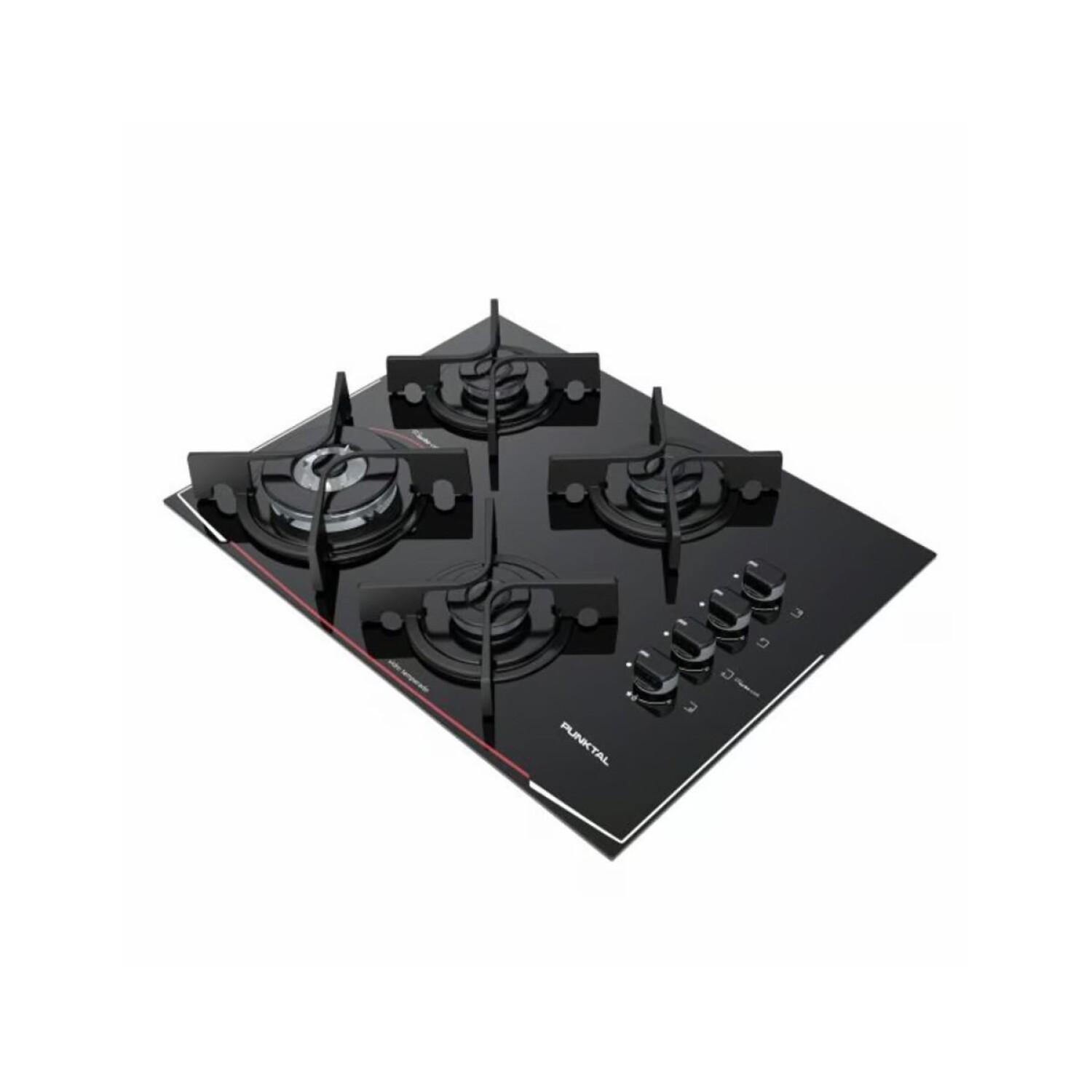 Pk_940 Anafe Empotrable 4 Hornallas- Gas.triple Llama. Vidrio Negro ...