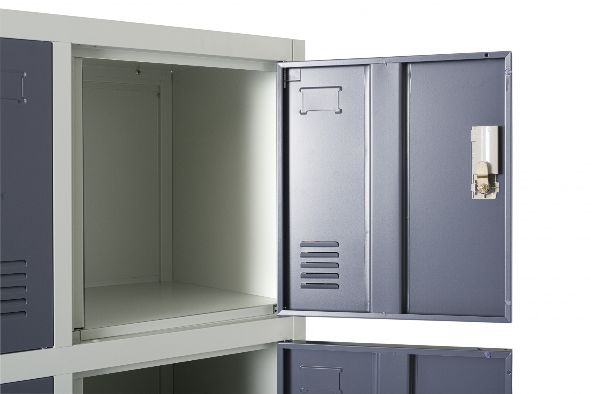 Guardabultos Locker Metálicos De 8 Puertas Guardarropa- Gris — Mundo M