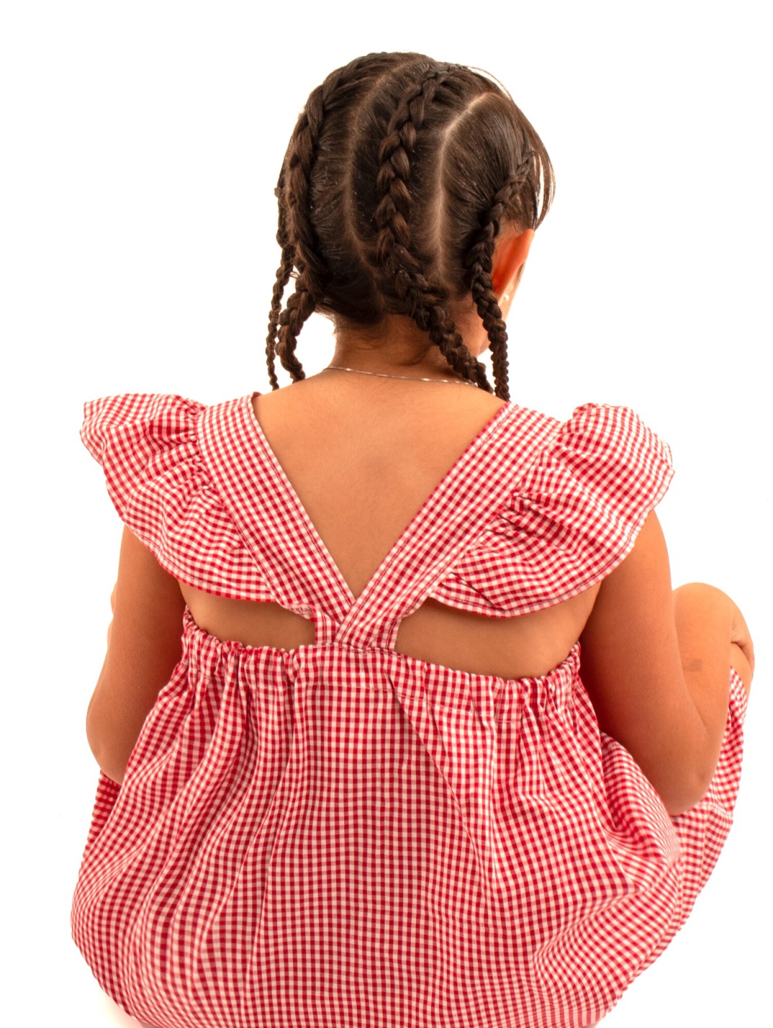 Vestido peto de niña - Roja — Bagual