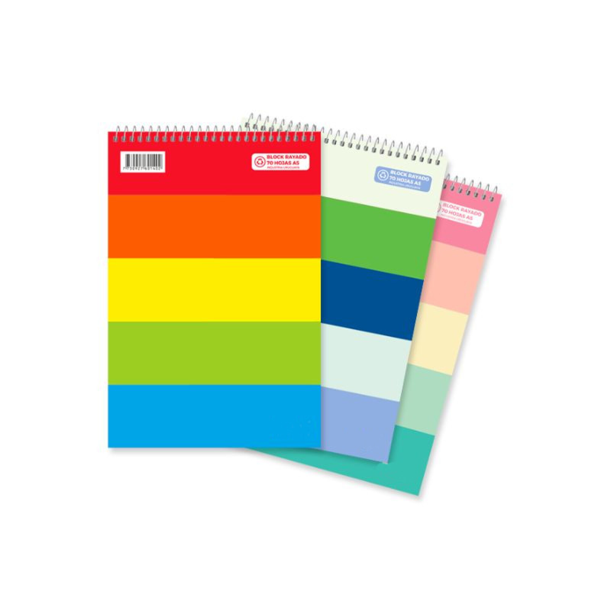 Block A5 c/espiral rayado — Infantozzi