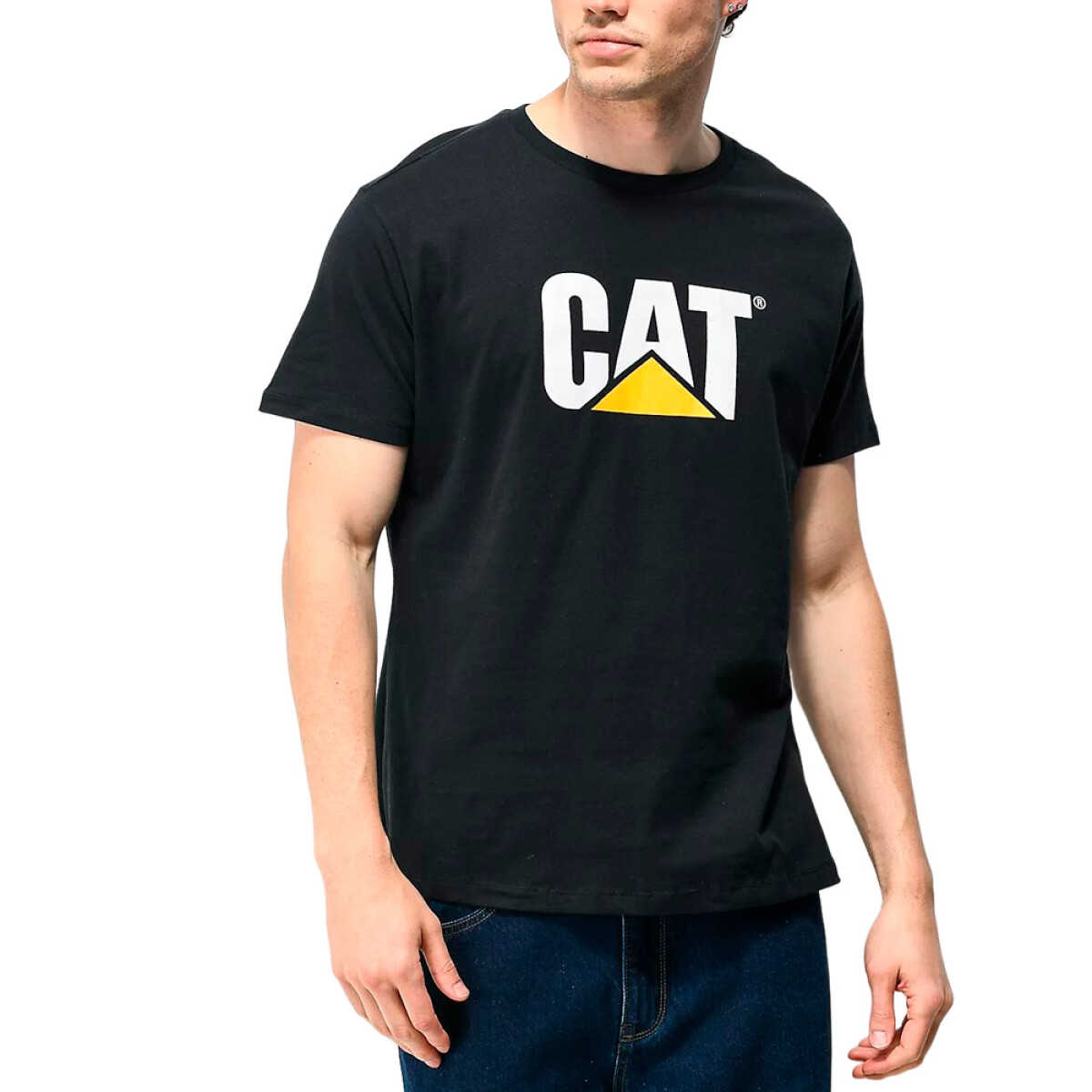 REMERA CATERPILLAR ORIGINAL FIT LOGO TE - BLACK — Zooko