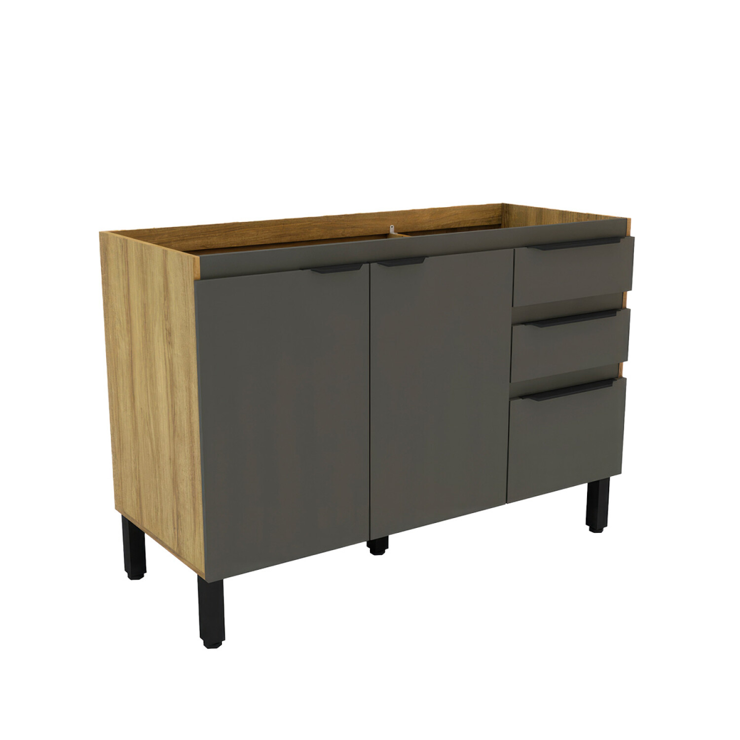 Bajo Mesada De Cocina Magnolia 1200 Mm Color Miel/grafito — Castro