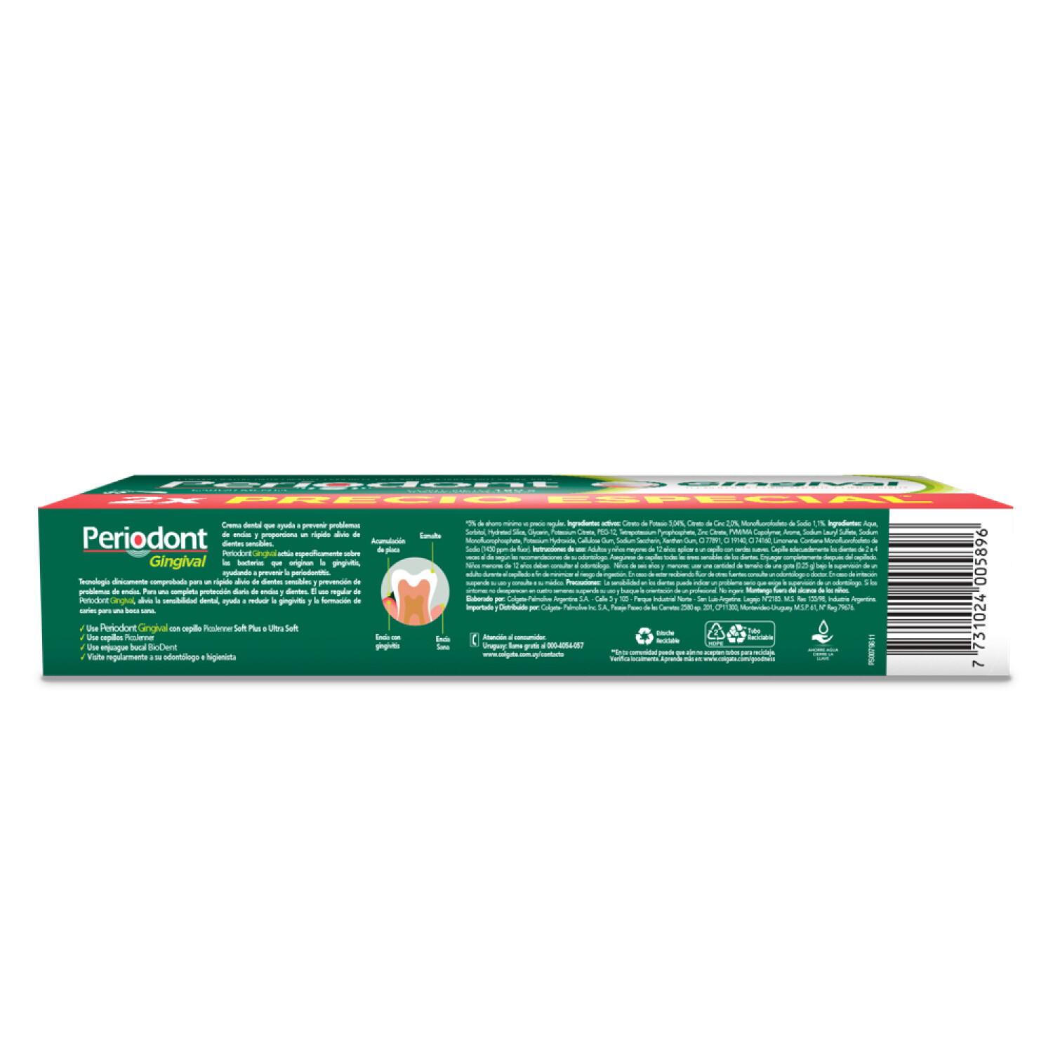 Pasta Dental Periodont Gingival 180g 2 U — San Roque