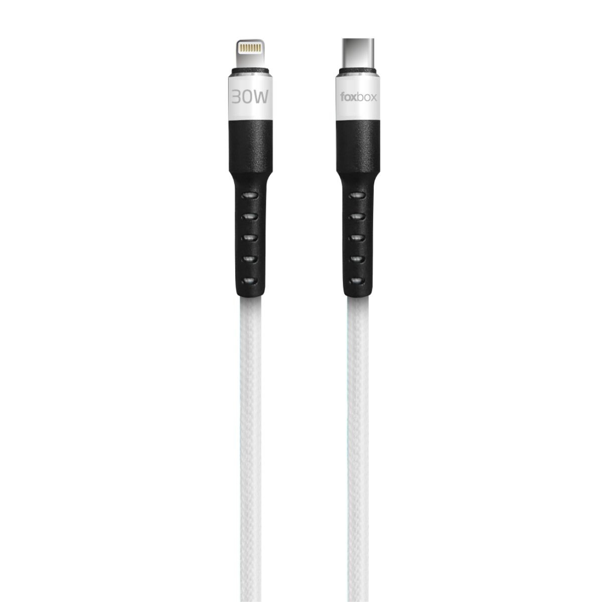 Cable Foxbox Round Pro blanco lightning a USB-C — Market