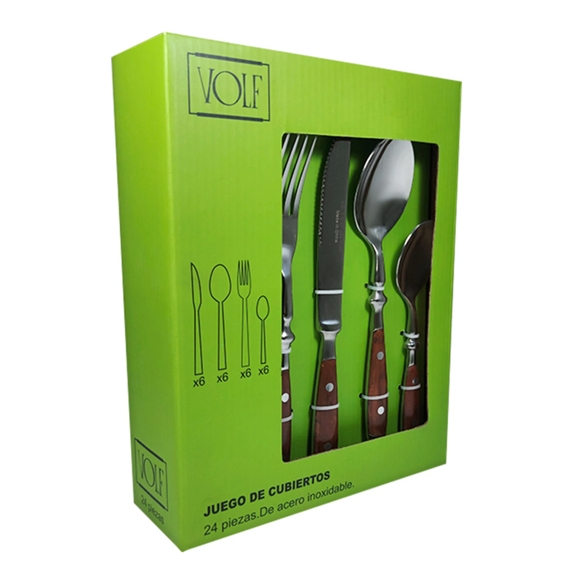 Set de Cubiertos Box 24 Piezas Volf Bistro — BBVA