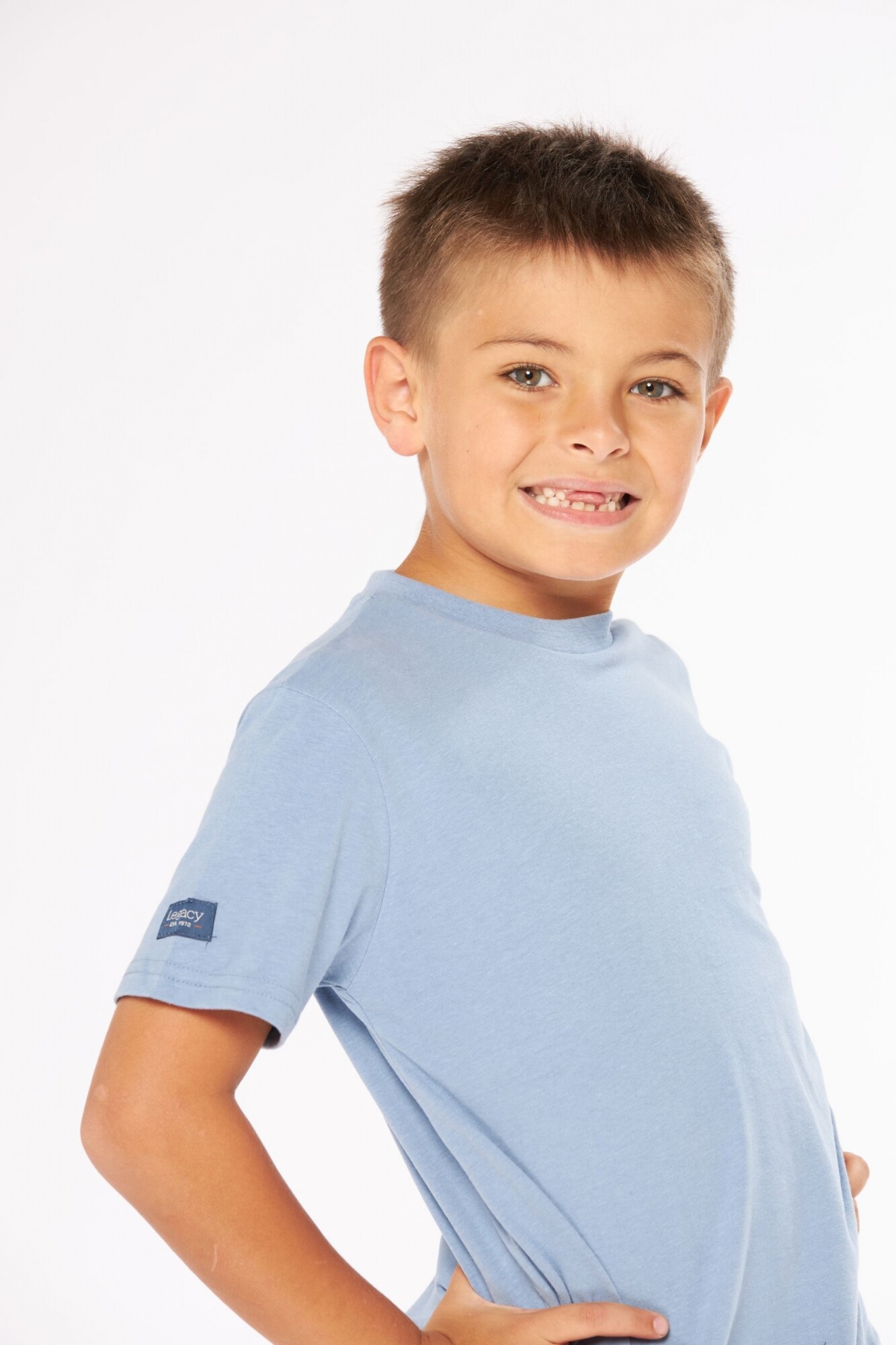 REMERA LISA MANGA CORTA - Celeste — Legacy