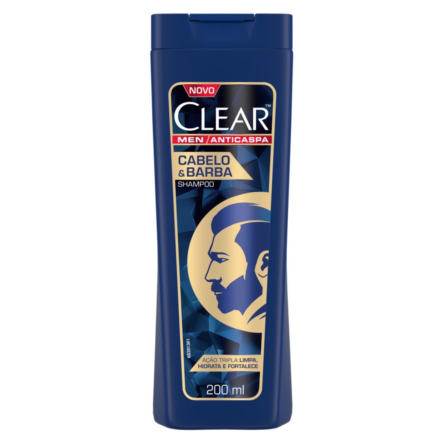 CLEAR MEN SHAMP CABELLO Y BARBA X 200 ML — Farmacenter
