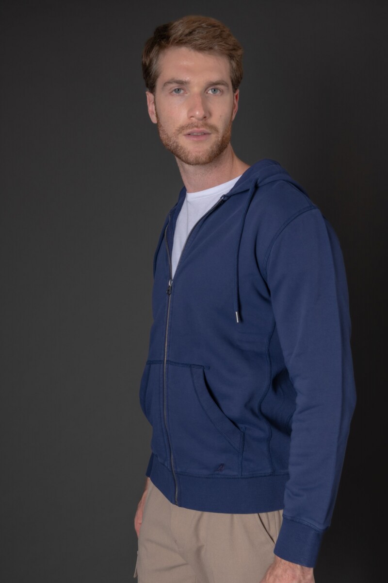 Campera algodón con capucha - Azul — Club House