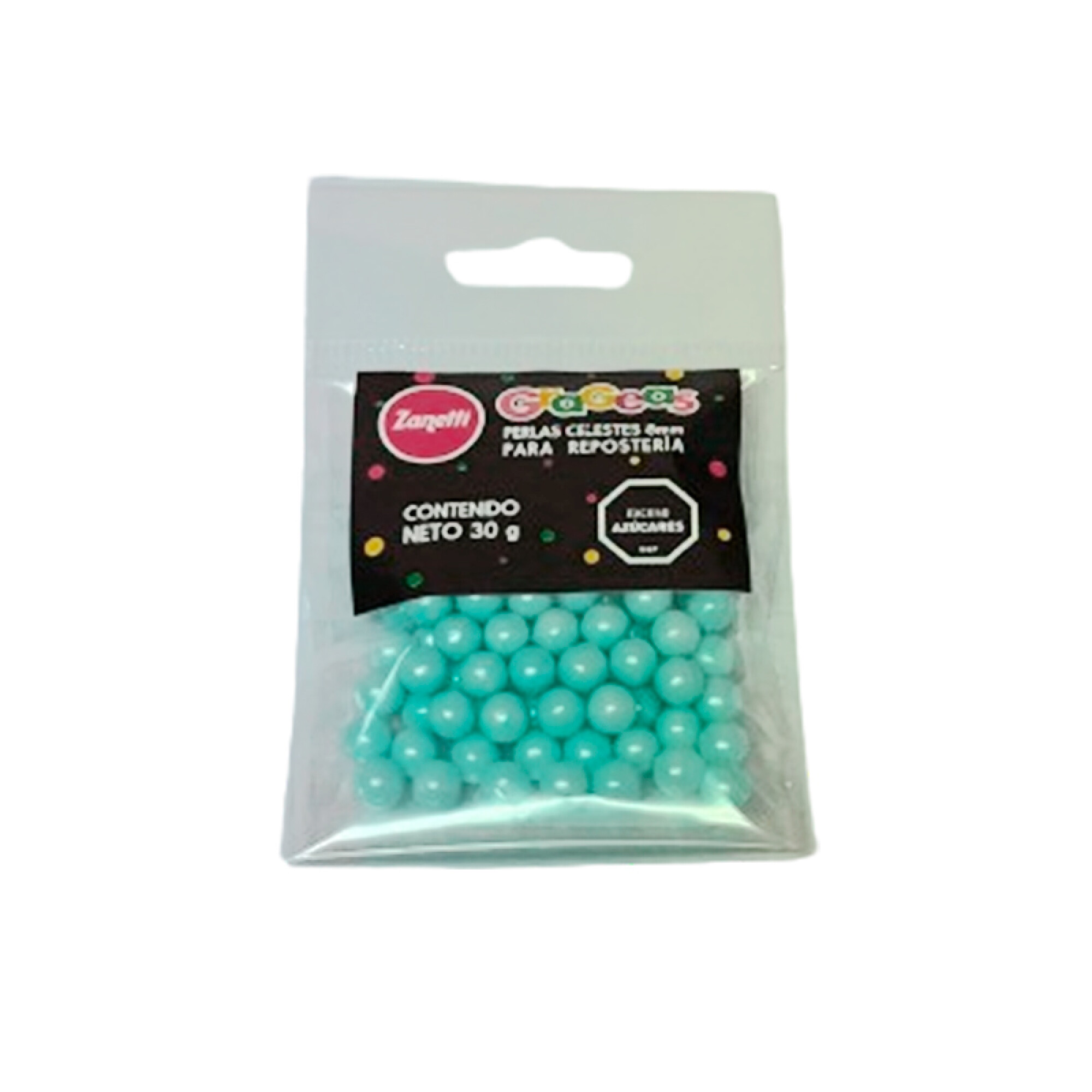 Perlas 8 mm Celestes 30 g — Zanetti