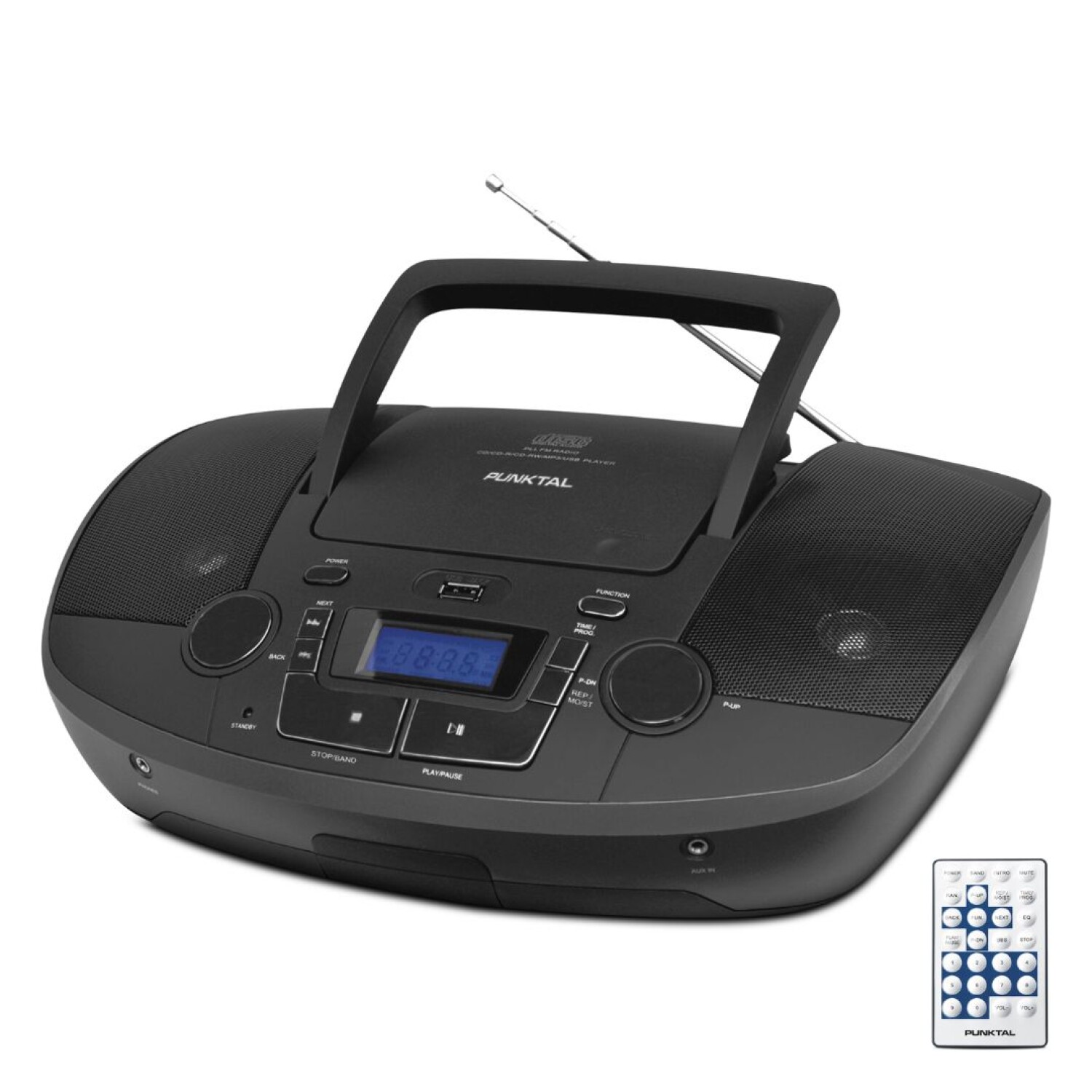 Radio Reproductor Punktal PK-6000 CD-MP3-USB — Brillante