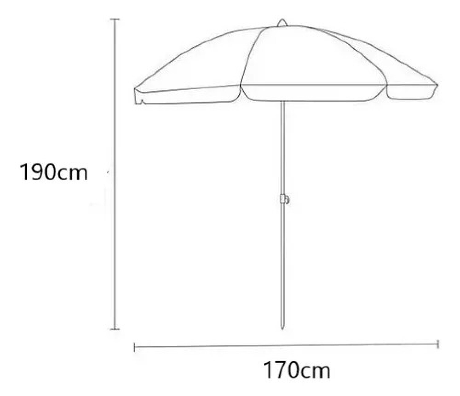 Sombrilla de playa 1,70 Mts con filtro Uv Aluminizada — Bentancor Outdoor