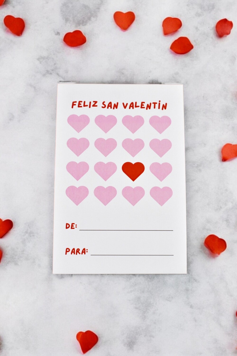 Tarjeta san valentin 10x15 - DISEÑO 3 — PaperPack