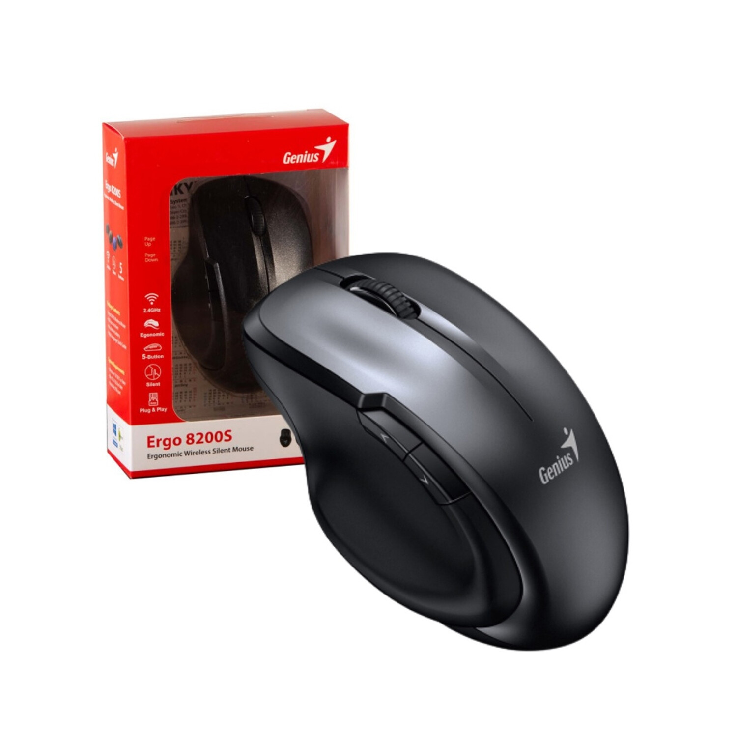 Mouse Genius Ergo Inalámbrico Usb-c - MOUSE GENIUS 8200S USB C MOU265 ...