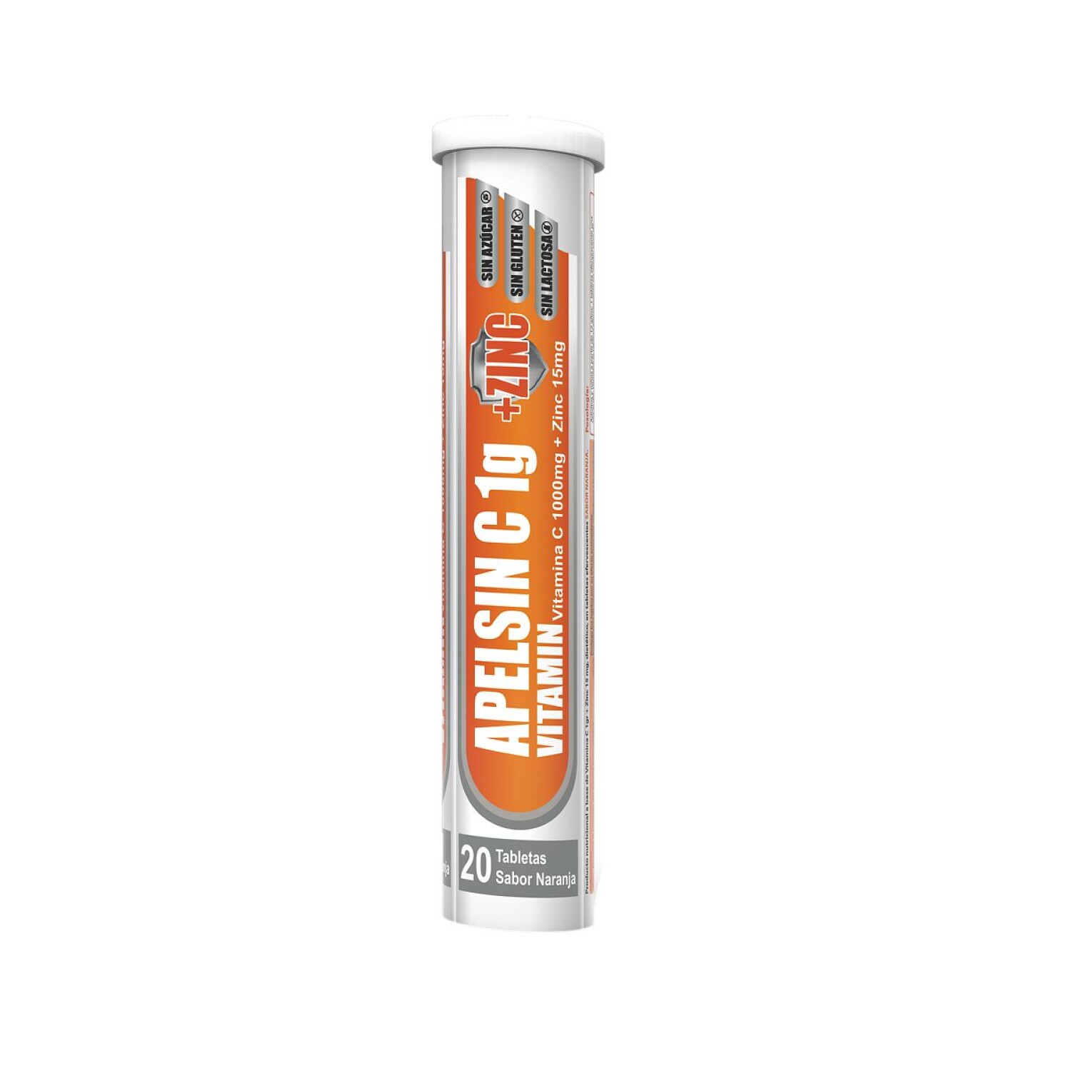 APELSIN VITAMINA C 1 GR. + ZINC TUBO X 2 — Farmacenter