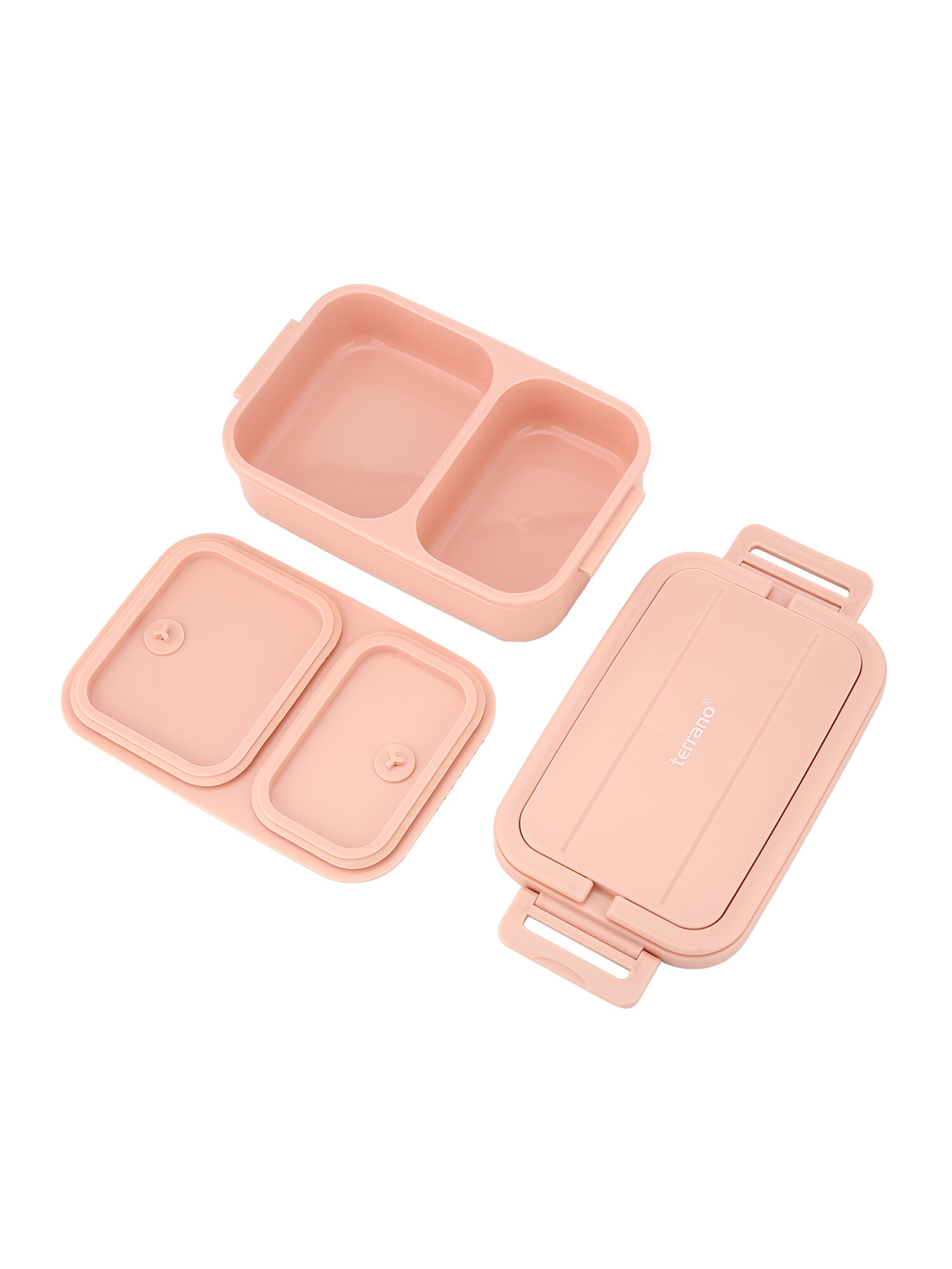 Tupper Pickbox con Asa + Cubiertos - Rosado — Terrano