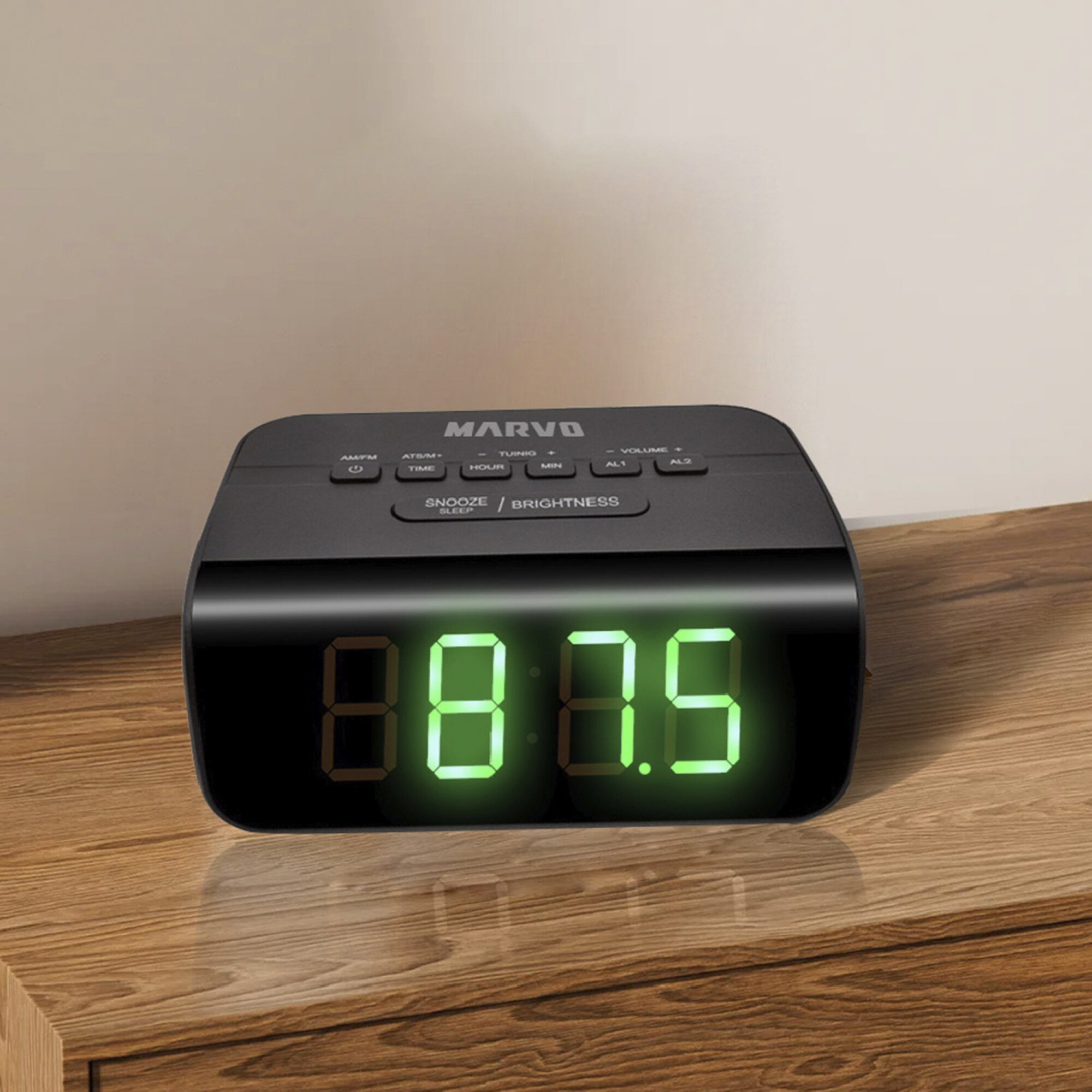 Radio Reloj Digital con AM/FM Marvo HAR-001 — Electroventas